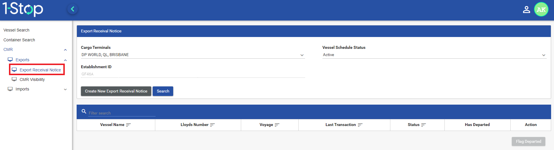 CMR - How to Create New Export Receival Notice – Help Centre