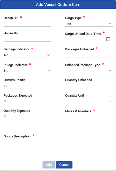 CMR - How to Create a Vessel Outturn Report – Help Centre