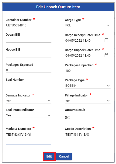 CMR - How to Search and Edit Unpack Outturn Report – Help Centre