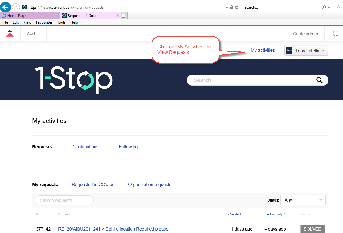 How do I view or update existing support tickets? – Help Centre