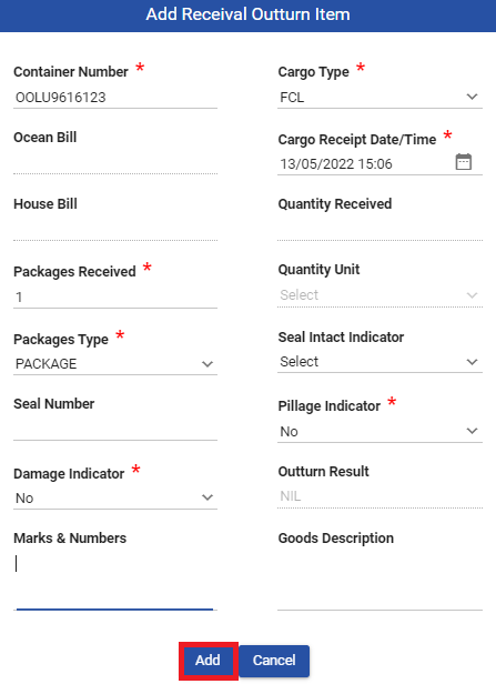 CMR - How to Create a Receival Outturn Report – Help Centre