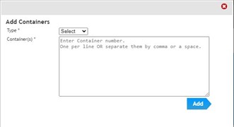 OptiBook - How to add containers via the Container List screen – Help Centre