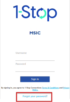 MSIC/Access - How do I reset my MSIC password? – Help Centre