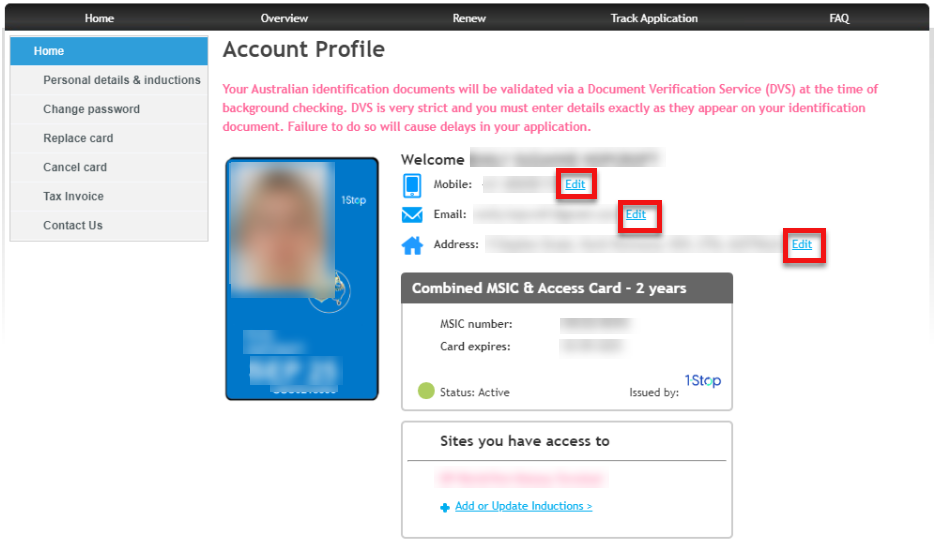 MSIC/Access - How do I update my personal details? – Help Centre