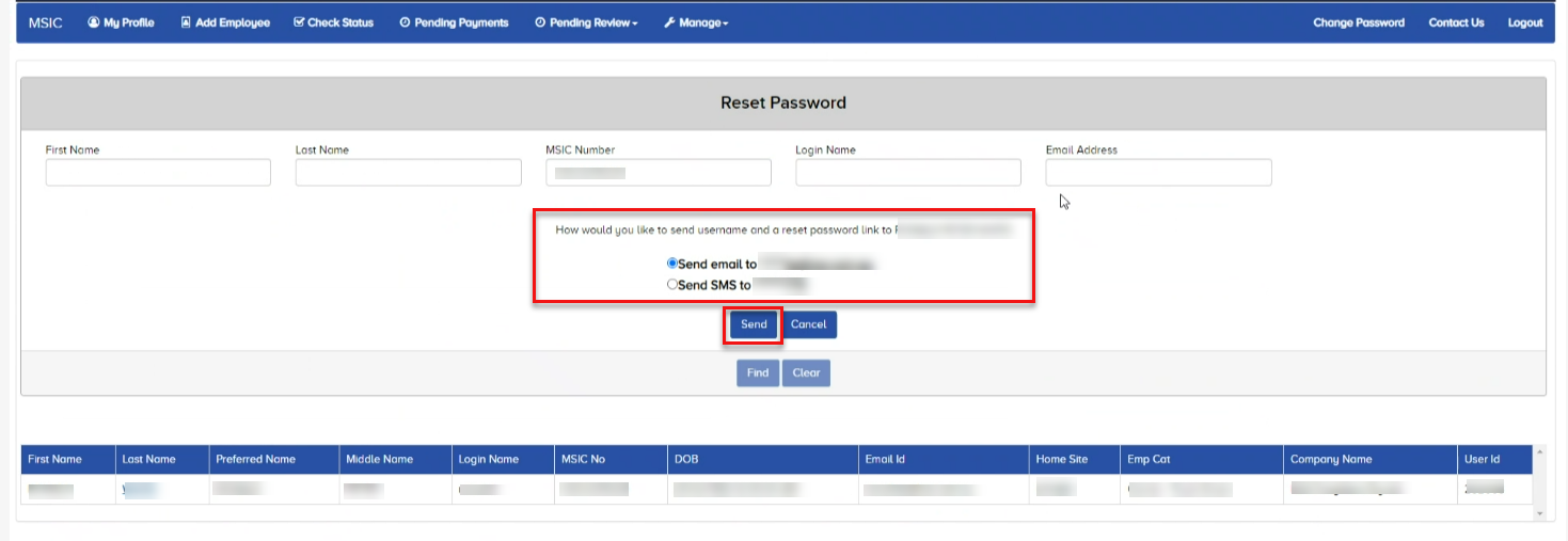MSIC/Access - How do I reset my employee's password? – Help Centre