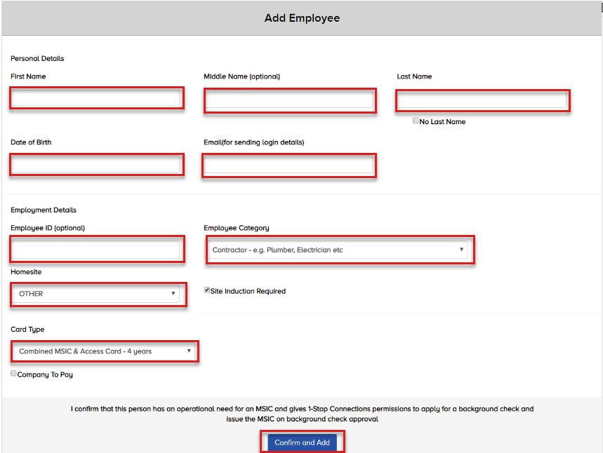 MSIC/Access - How do I add new employees to my account? – Help Centre
